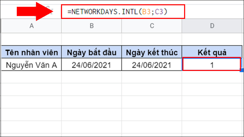 [Video] Cách sử dụng hàm NETWORKDAYS.INTL trong Google Sheet tính ngày ...
